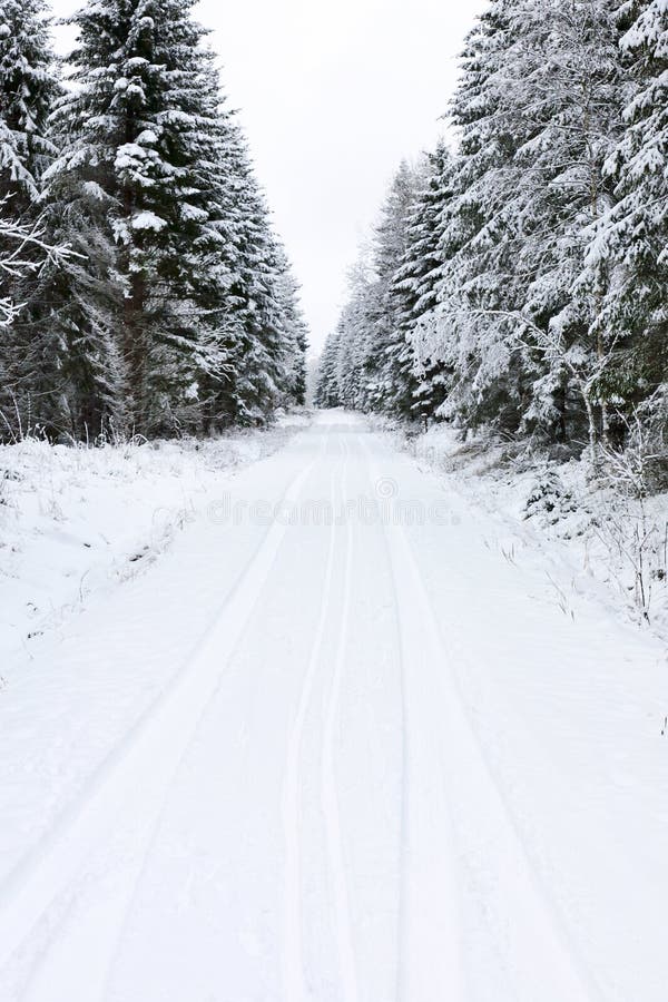Winter road stock photo. Image of snow, road, covered - 27347106