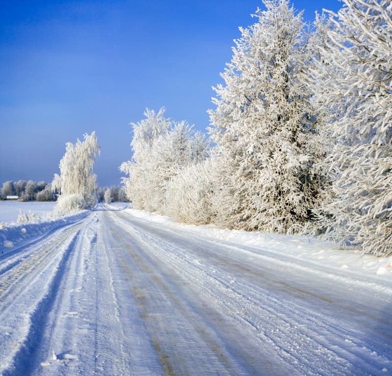 Winter road stock image. Image of road, outdoors, winter - 28965399