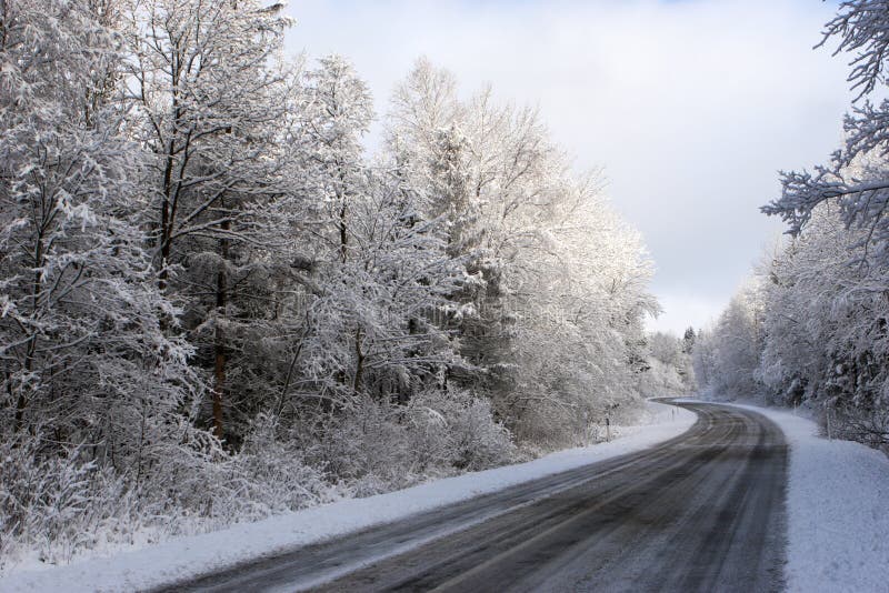 Winter road stock image. Image of wilderness, landscape - 7194105