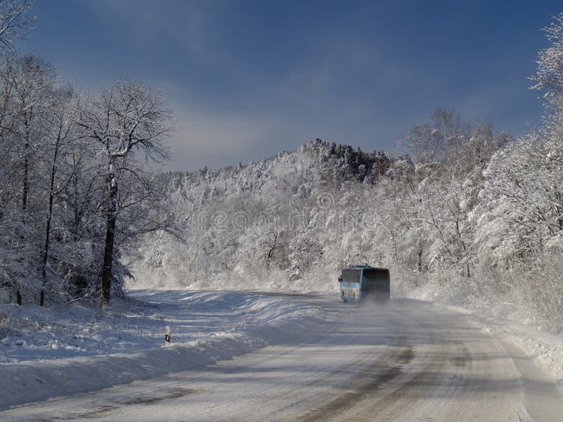Winter road stock image. Image of snow, walk, winter, white - 7408787
