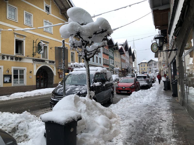 Winter in Austria, 2019 Snowfall in Golling Editorial Photo - Image of ...