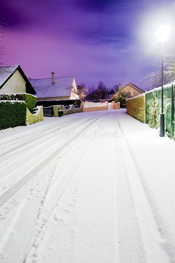 Snowy Road Night Stock Photos - Download 5,114 Royalty Free Photos