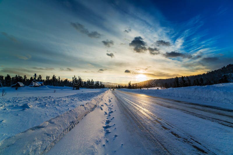 Winter road stock photo. Image of landscape, journey - 37409728