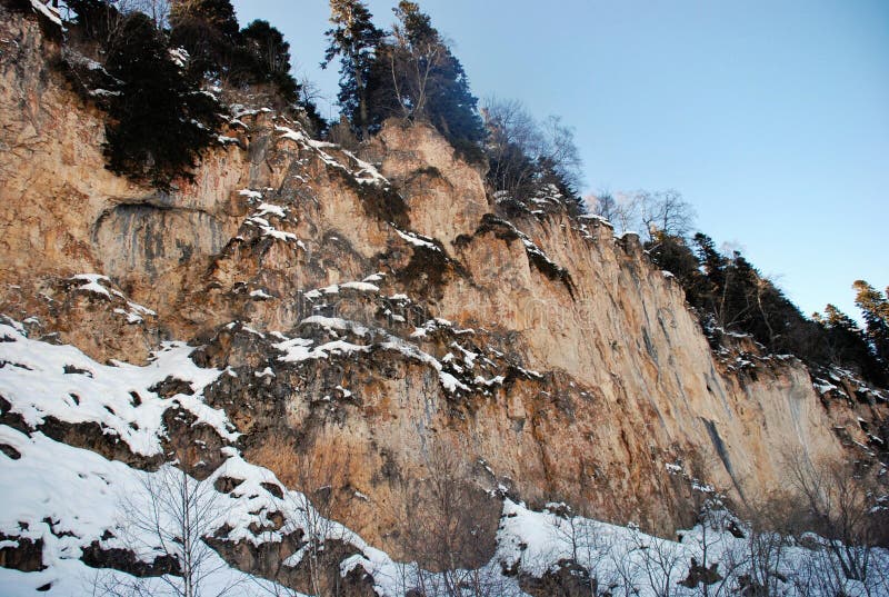 Winter rocks stock image. Image of peak, environment - 52654391