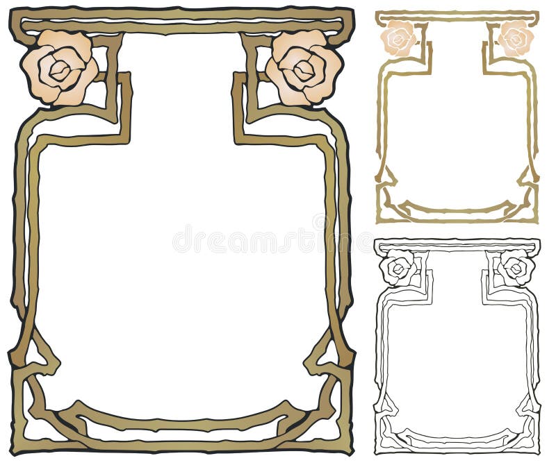 Winter roses border stock vector. Illustration of frame - 44648575