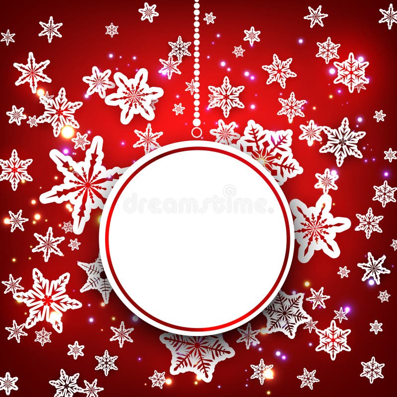 Winter Round Background with Snowflakes. Stock Vector - Illustration of ...