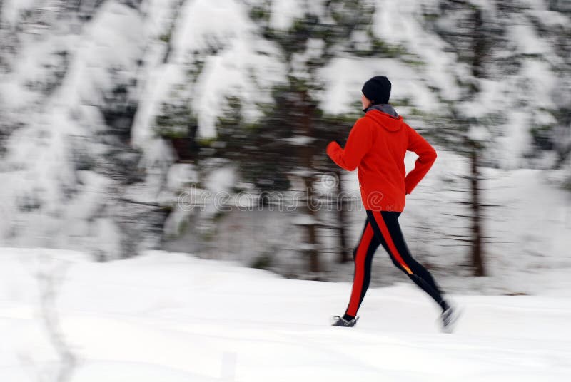 Winter jogging stock image. Image of training, activity - 8243105