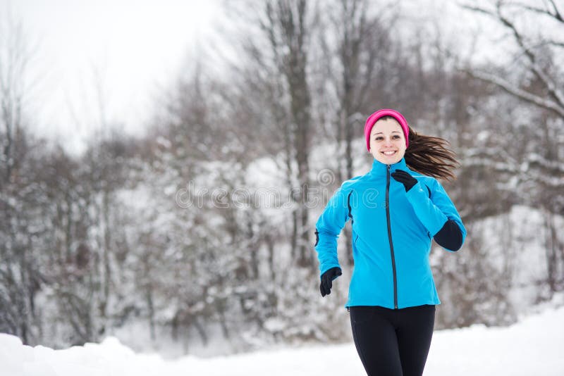 Running friends in winter stock image. Image of healthy - 27750949