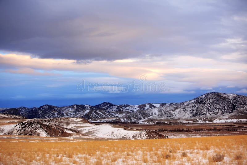 Winter in Rural Area of Montana, USA Stock Photo - Image of range ...