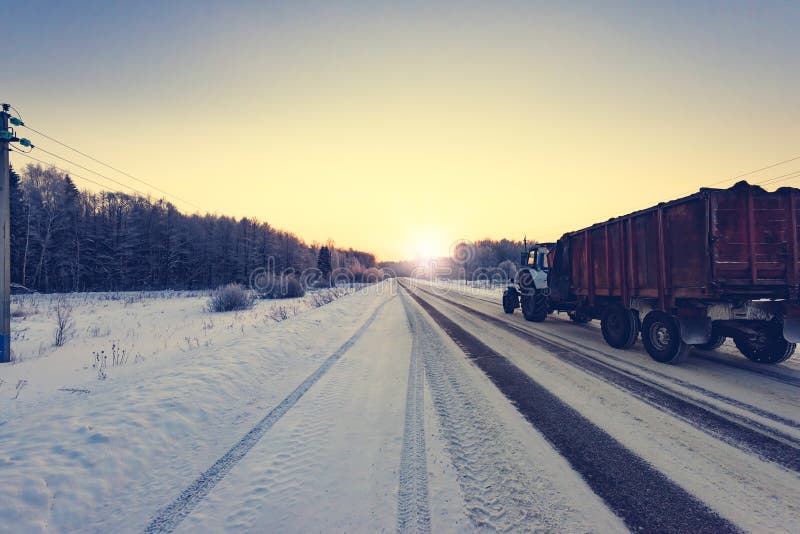 Winter rural road stock image. Image of avenue, lane - 65822137