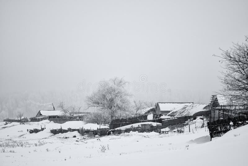 Winter rural scene stock image. Image of country, frost - 37562573