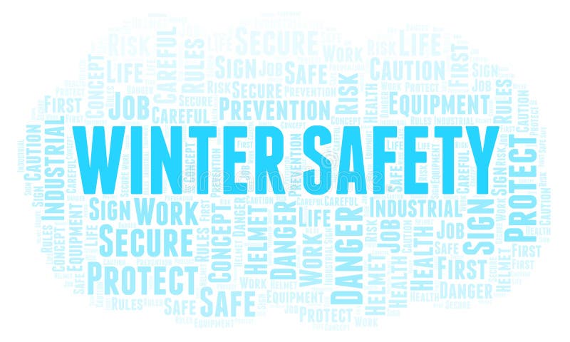 Winter Safety word cloud. stock illustration. Illustration of wordcloud ...