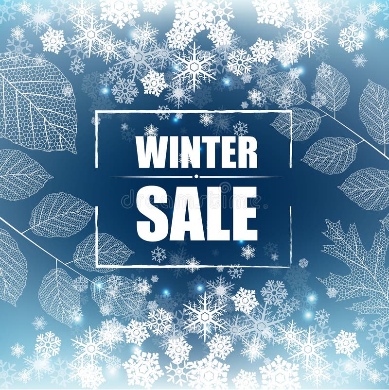 Winter Sale Banner Background Stock Vector - Illustration of mark ...