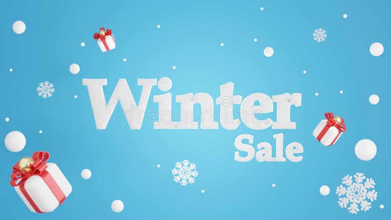 Winter Sale Concept for Product Display Stock Illustration ...