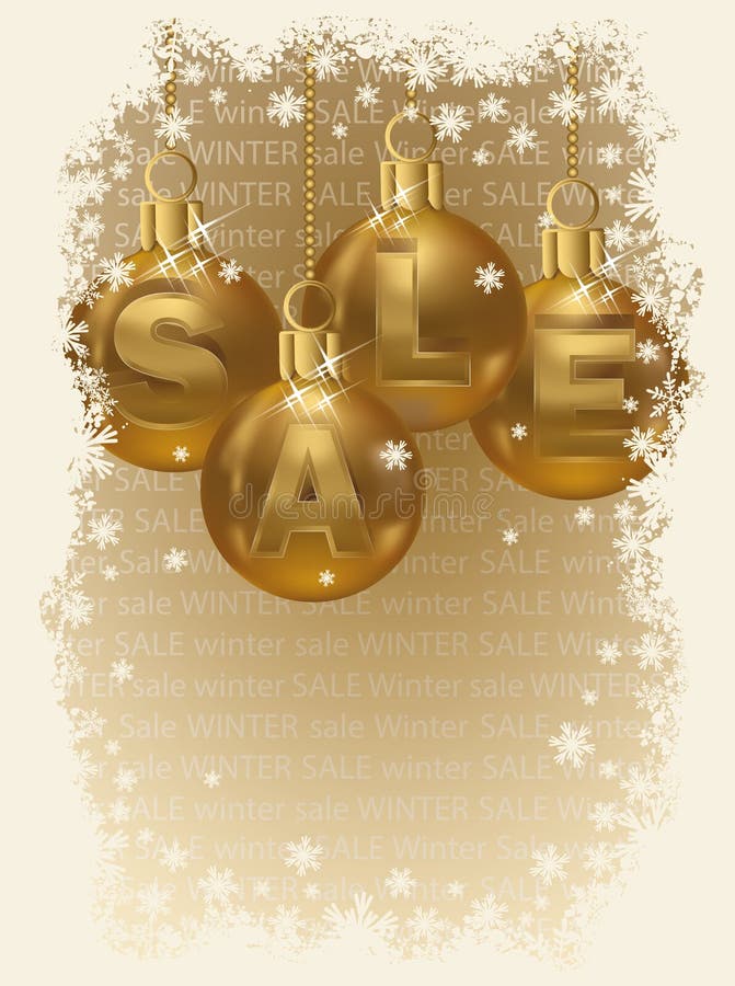 Winter Sale Invitation Card Stock Vector - Illustration of postcard ...