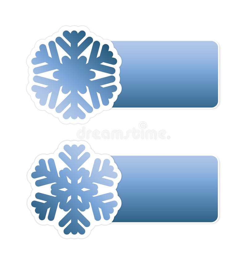 Winter Sale Labels with Snowflake Stock Illustration - Illustration of ...