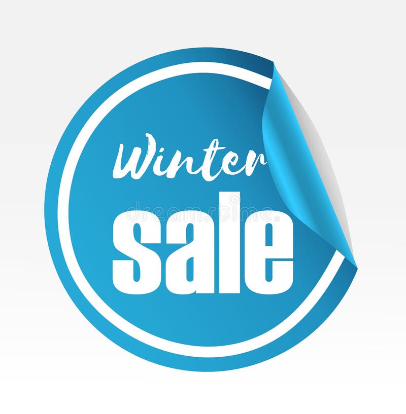 Winter sale sticker stock vector. Illustration of advertising - 80618956