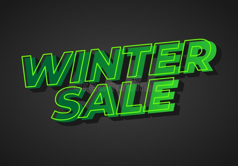 Winter Sale. Text Effect for Digital Ads Promotion Stock Vector ...