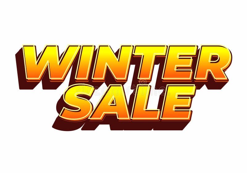 Winter Sale. Text Effect for Digital Ads Promotion Stock Vector ...