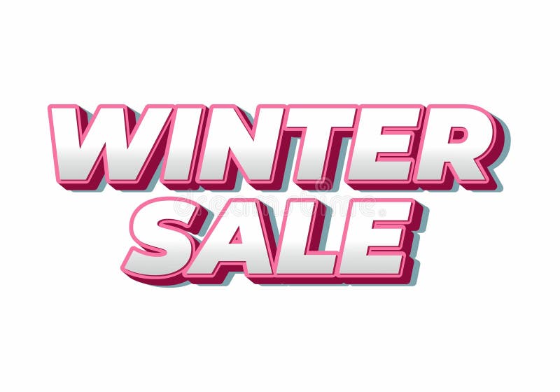Winter Sale. Text Effect with Modern Bold Font Stock Vector ...
