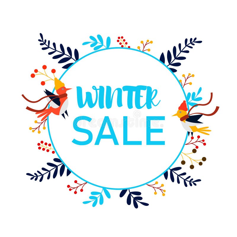 Winter Sale Vector Poster Design. Vector Illustration. Stock Vector ...