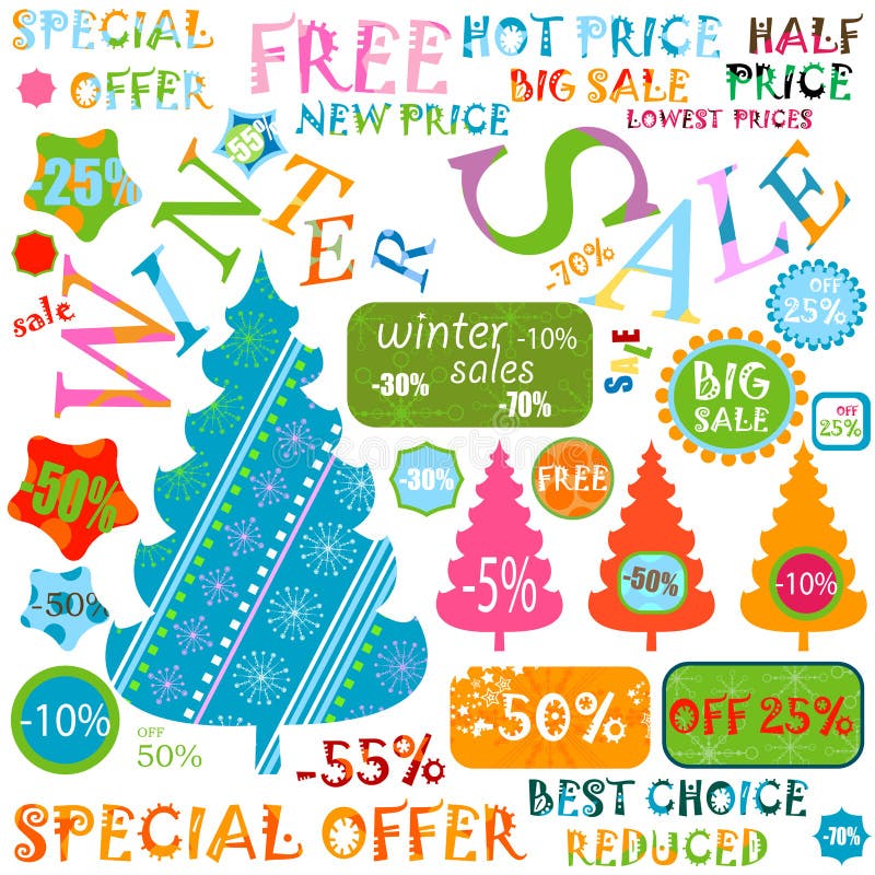 Winter sales stock vector. Illustration of symbol, design - 17468269