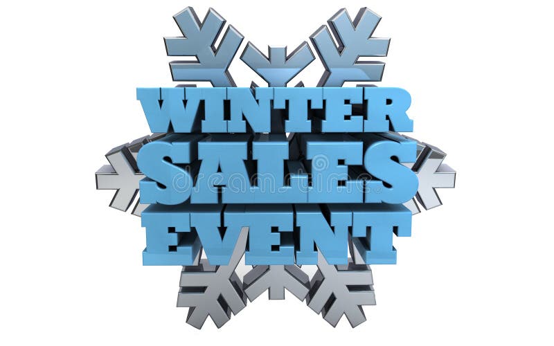 Winter Sales Event - Marketing Stock Illustration - Illustration of ...