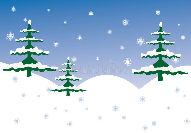 Snowy Winter Scene Border Stock Illustrations – 901 Snowy Winter Scene ...