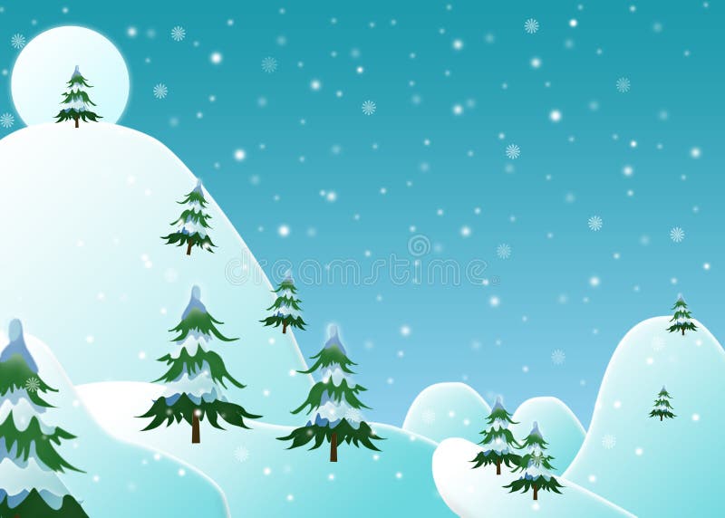 Cartoon winter background stock illustration. Illustration of year ...