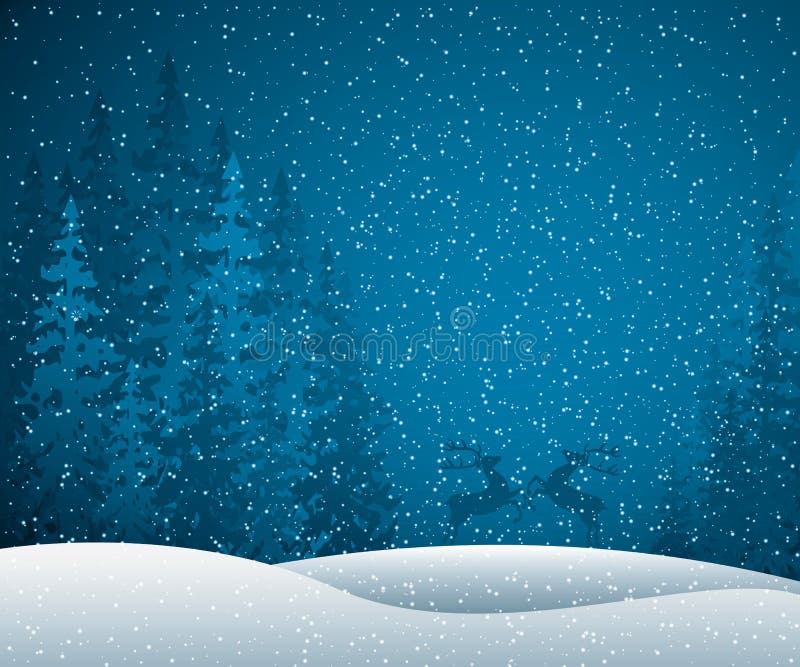 Blue winter scene stock vector. Illustration of blue - 16453428