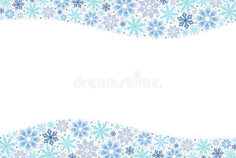 Winter Snowflake Scene in Cool Blue Colors with Copy Space Stock Vector ...