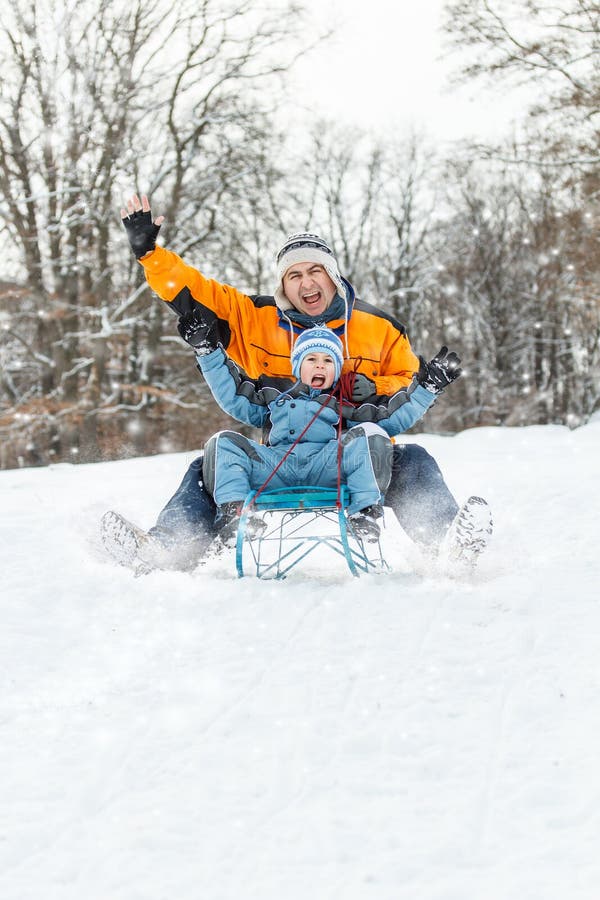 Winter scene stock image. Image of family, leisure, activity - 29047077