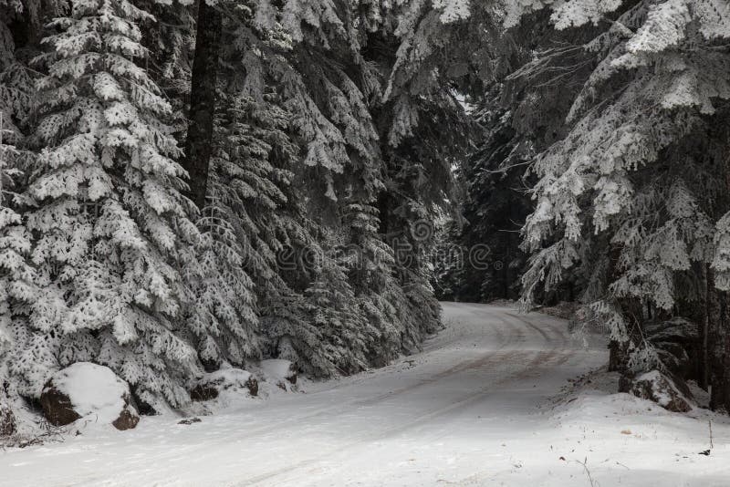 Winter scene, bolu, turkey stock image. Image of bolu - 40298175