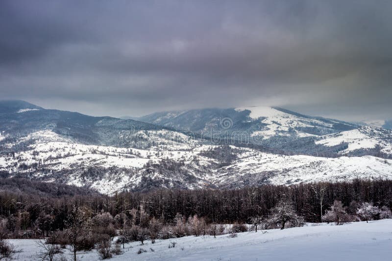 Winter scene stock image. Image of breaza, landscape - 86724923