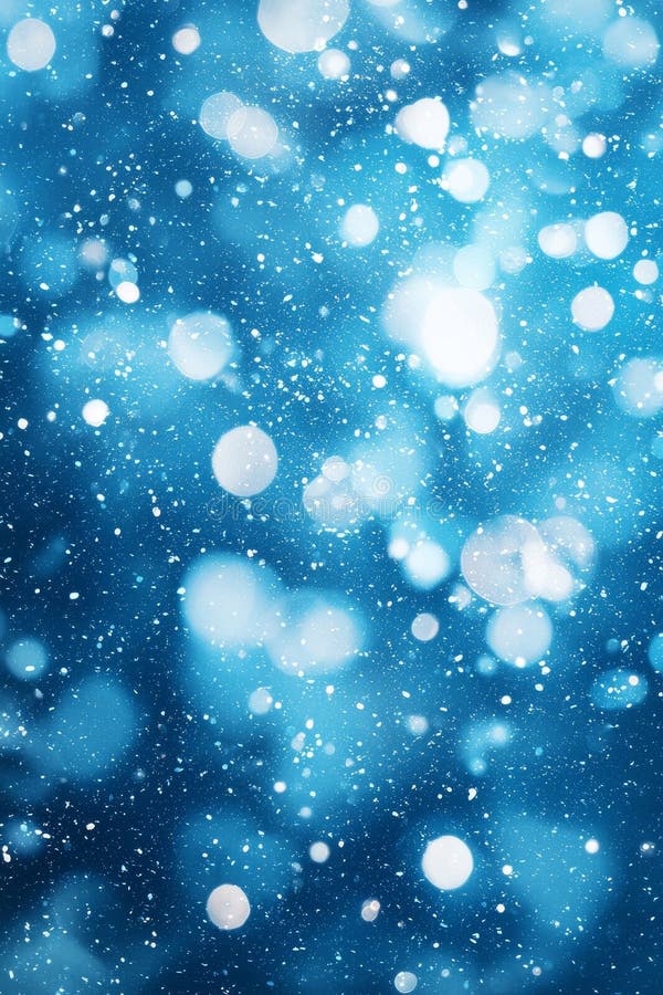 Winter Scene with Sparkling Snow, a Falling Snowflake, and Blue Skies ...