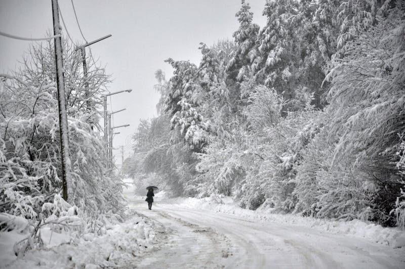 Winter Scenes after the First Snowfall Stock Image - Image of travel ...