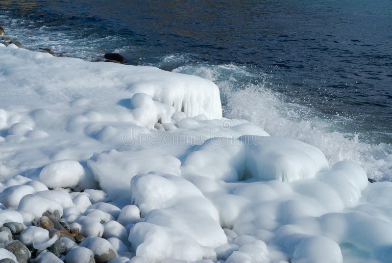 Winter on sea 11 stock photo. Image of sunlight, blue - 23184124