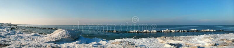 Winter sea stock image. Image of port, view, pool, swimming - 12840893