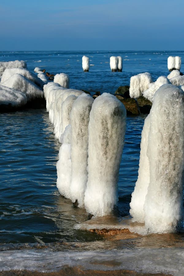 Winter sea stock photo. Image of rocks, maritime, winter - 12933288