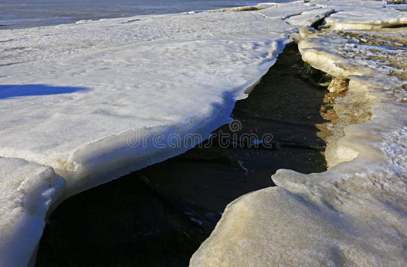 The winter sea ice stock photo. Image of pond, outdoors - 238973774