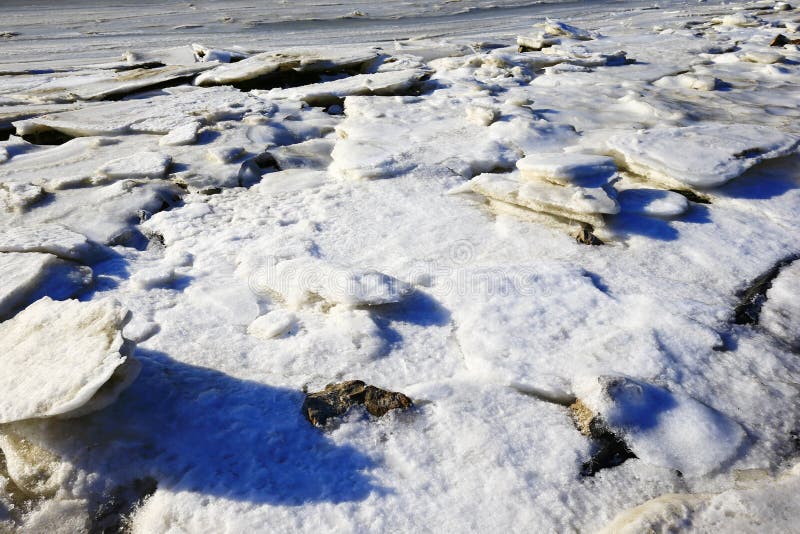 The winter sea ice stock photo. Image of cold, countries - 238975192
