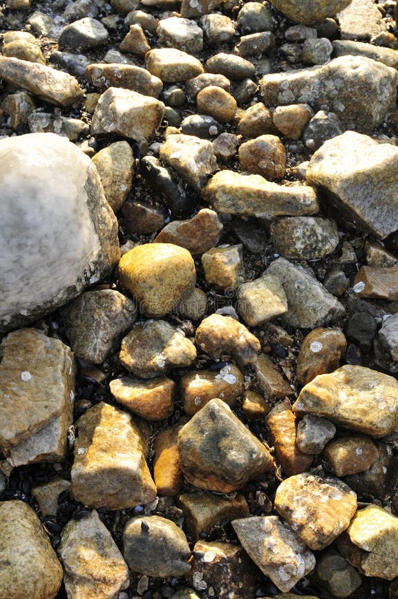 The Winter Sea Ice and Pebbles Stock Photo - Image of river, countries ...