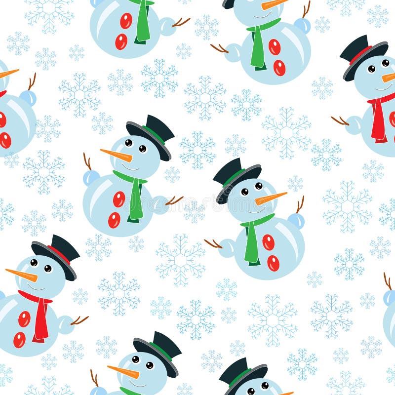 Winter Seamless Pattern with Snowflakes Stock Illustration ...
