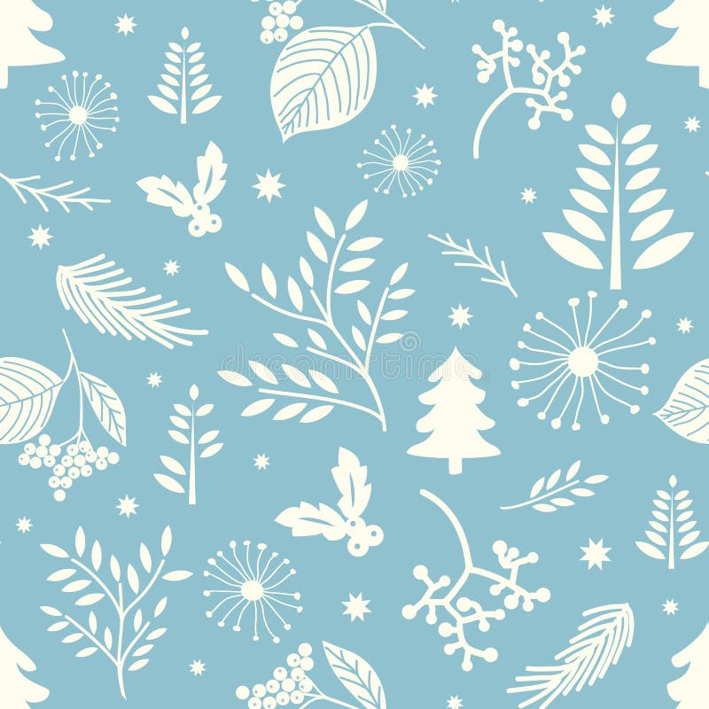Winter Seamless Pattern with Snowflakes Stock Illustration ...