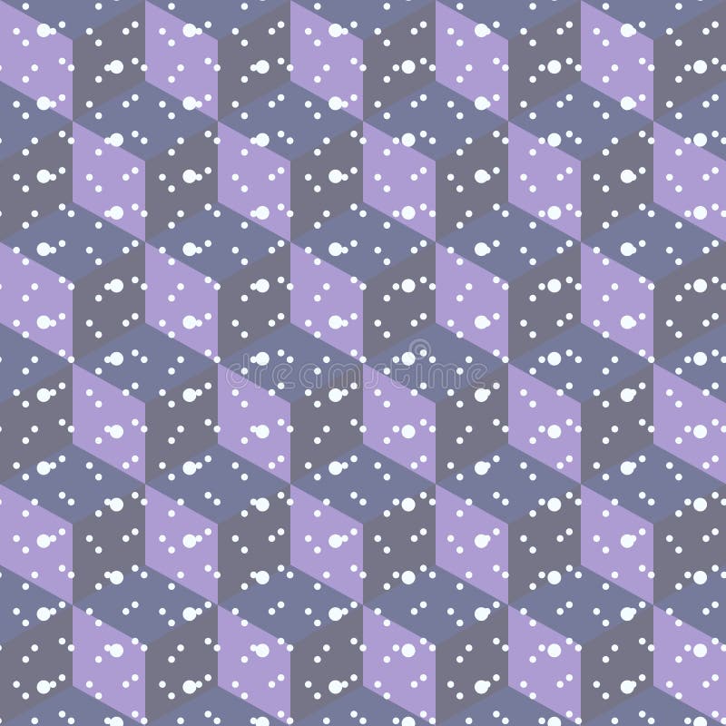 Winter Seamless Patchwork Pattern with Repeated Blue Cubes and Snow ...
