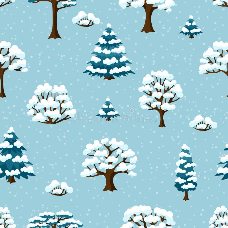 Winter Seamless Pattern with Abstract Stylized Stock Vector ...