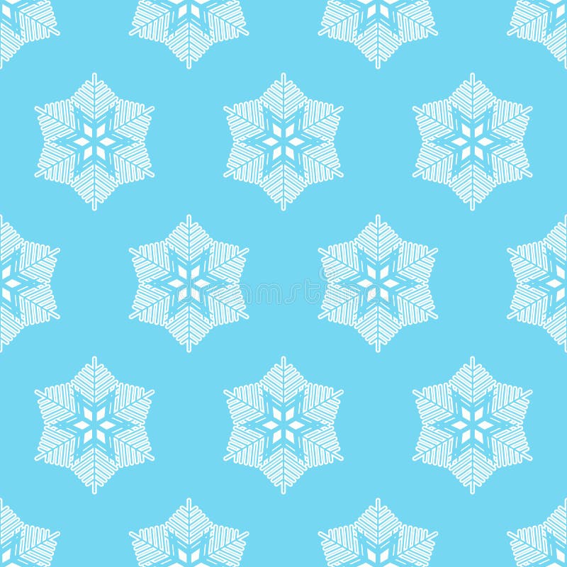 Winter Seamless Pattern with Snowflakes. Stock Vector - Illustration of ...