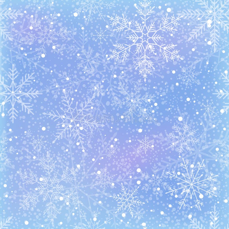 Winter Seamless Pattern with Snowflakes Stock Vector - Illustration of ...