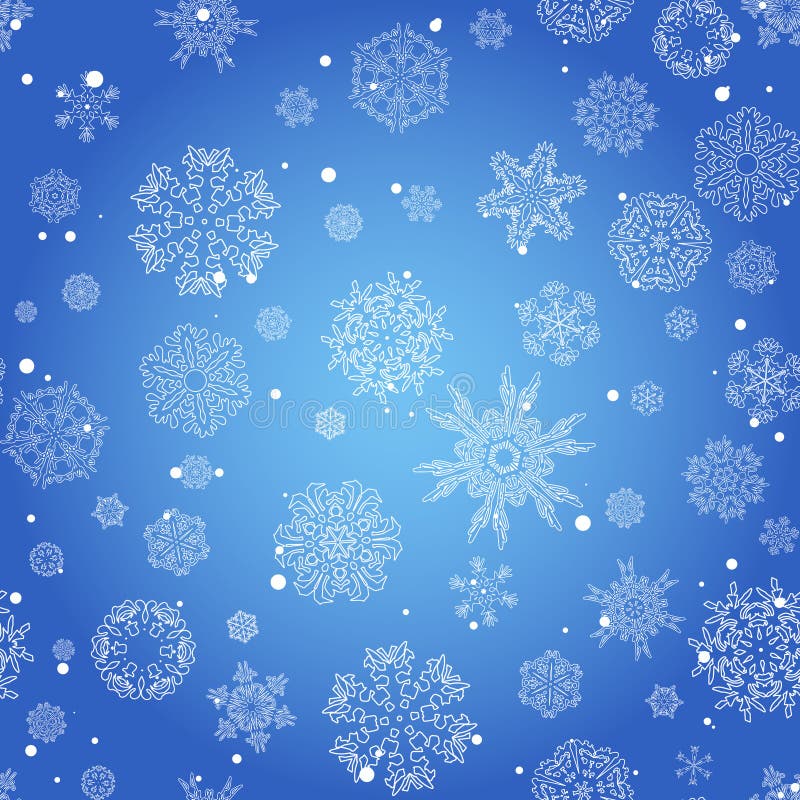 Winter Seamless Texture with Snowflakes Stock Vector - Illustration of ...