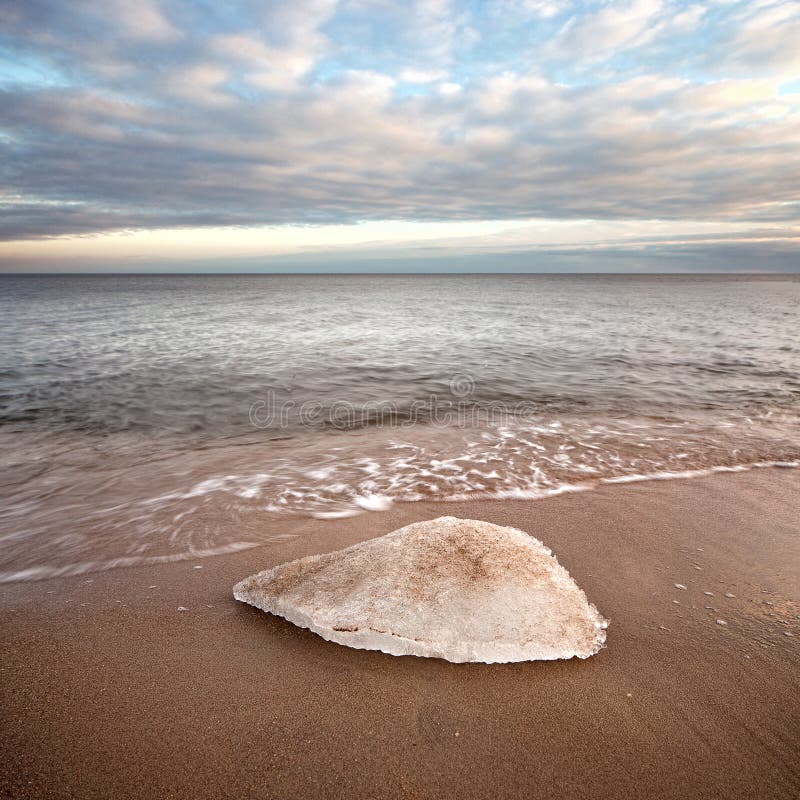 Winter seascape with ice stock image. Image of lake, winter - 18239917
